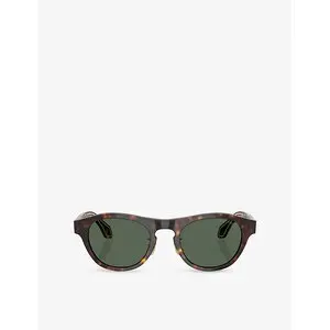 Giorgio Armani Round-frame Acetate Sunglasses - Brown