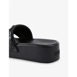 Kurt Geiger Meena Eagle Quilted Platform Sandals