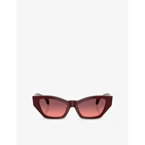 Versace Ve4488u Cat-eye Acetate Sunglasses - Red