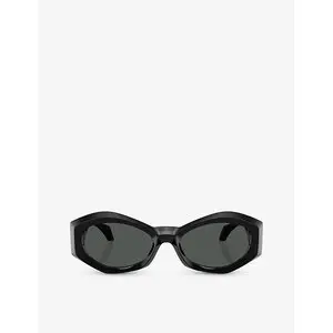 Versace Irregular Frame Sunglasses - Black