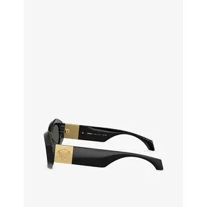 Versace Irregular Frame Sunglasses - Black