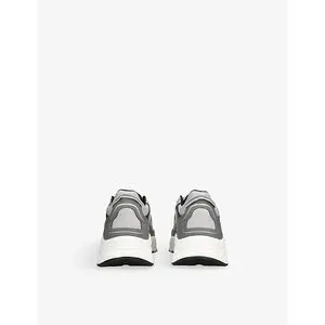 CLEENS Pulse Runner Leather And Mesh Trainers - Grey/p.cmb