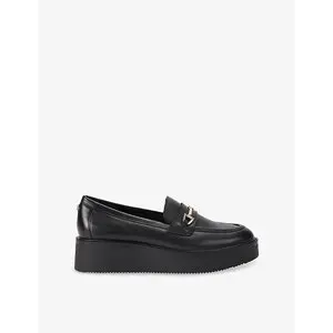 Carvela Vista Leather Platform Loafers With Horsebit Detail