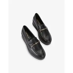 Carvela Vista Leather Platform Loafers With Horsebit Detail