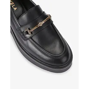 Carvela Vista Leather Platform Loafers With Horsebit Detail