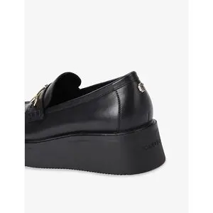 Carvela Vista Leather Platform Loafers With Horsebit Detail