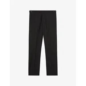 REISS Slim-fit Wool-blend Trousers - Black