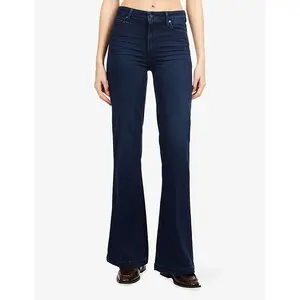 Paige Genevieve Flared-leg Mid-rise Stretch-denim Jeans