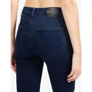 Paige Genevieve Flared-leg Mid-rise Stretch-denim Jeans