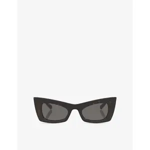 Saint Laurent Sl 702 Cat Eye-frame Injected Sunglasses - Brown