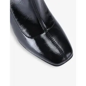 Carvela Strut Patent Faux Leather Ankle Boots