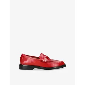 Steve Madden Madison Leather Loafers - Wine