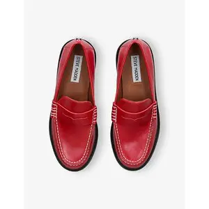Steve Madden Madison Leather Loafers - Wine