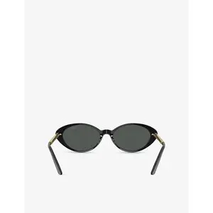 Versace Oval Frame Acetate Sunglasses