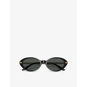 Versace Oval Frame Acetate Sunglasses