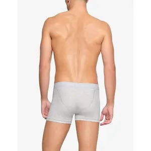 SKIMS Branded-waistband 3in Pack Of Three Stretch-cotton Boxer Briefs - Heather Multi