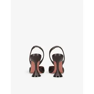Amina Muaddi Holli Slingback 95 Leather Courts