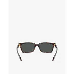 Versace Ve4490u Rectangle-frame Tortoiseshell Acetate Sunglasses - Brown