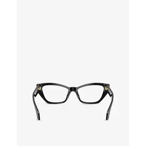 Versace Cat Eye Acetate Optical Eyeglasses - Black