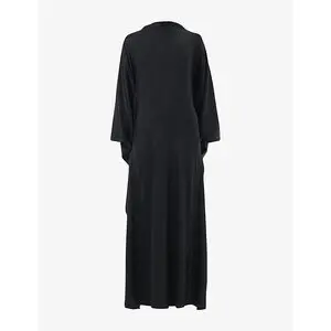 LEEM Silhouette-effect Fitted Woven Kaftan Dress