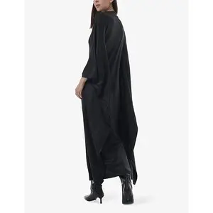 LEEM Silhouette-effect Fitted Woven Kaftan Dress