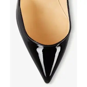 CHRISTIAN LOUBOUTIN Hot Chick 100 Patent-leather Courts - Black