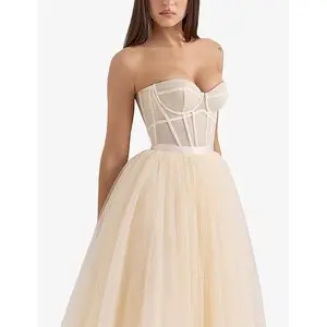 House Of Cb Darling Tulle Midi Dress