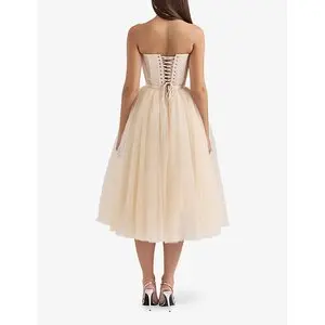 House Of Cb Darling Tulle Midi Dress