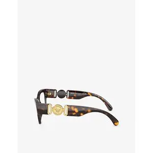 Versace Cat Eye Tortoiseshell Optical Glasses - Brown