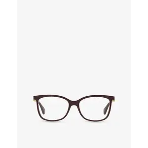 Cartier Square-frame Acetate Optical Glasses - Red