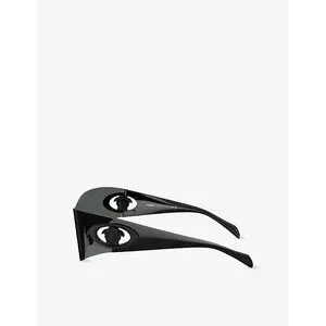 Versace Shield-frame Metal Sunglasses