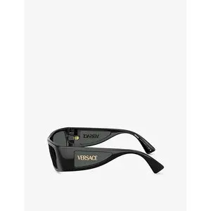 Versace Ve4482 Pillow-frame Acetate Sunglasses - Black