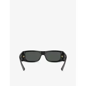 Versace Ve4482 Pillow-frame Acetate Sunglasses - Black
