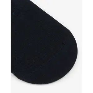 Pantherella Logo Cotton-blend Invisible Socks - Navy