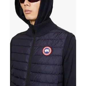 Canada Goose High-neck Padded Wool And Shell-down Gilet - Navy