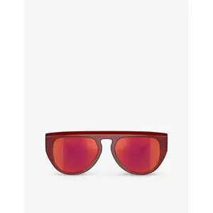 FERRARI Pilot-frame Acetate Sunglasses - Red