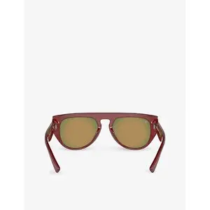 FERRARI Pilot-frame Acetate Sunglasses - Red