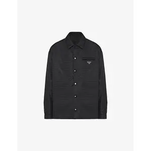 Prada Re-nylon Brand-plaque Padded Polyamide Jacket - Black