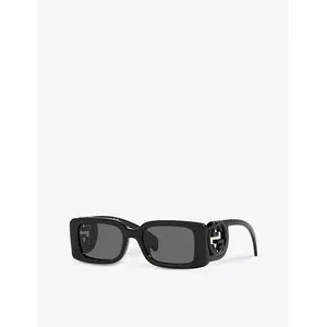 Gucci Rectangle Frame Acetate Sunglasses - Black