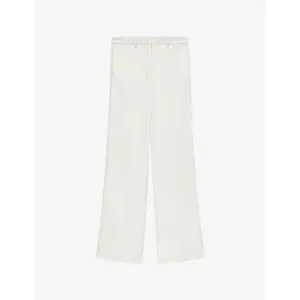JOSEPH Morrissey Comfort Cady Mid-rise Straight-leg Woven Trousers - Ivory