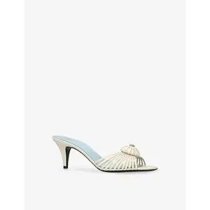 Valentino Garavani Vlogo Leather Mules - Bone