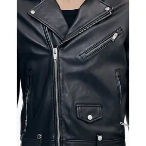 The Kooples Straight-cut Notched-collar Leather Jacket