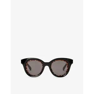 Loewe Butterfly Mini Anagram Acetate Sunglasses - Black