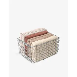 KORBO Rectangular Metal Storage Basket 32cm
