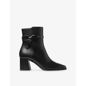 JIMMY CHOO Lawton Ab 65 Leather Ankle Boots - Black