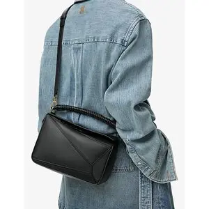 Loewe Woven-handle Mini Leather Cross-body Bag