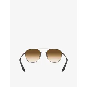 Giorgio Armani Pillow-frame Metal Sunglasses