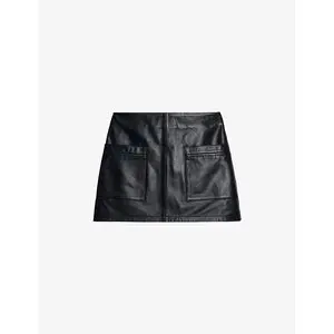 Zadig&Voltaire Jamie Leather Mini Skirt - Black