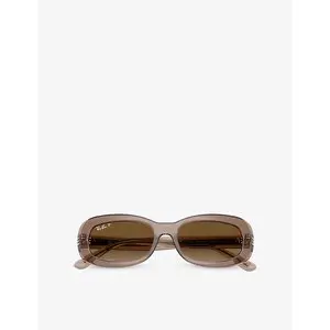 Ray-ban Rb2221 Oval Acetate Sunglasses - Cream