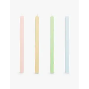 HAY Square Unscented Wax Candles Set Of Four - Fresh